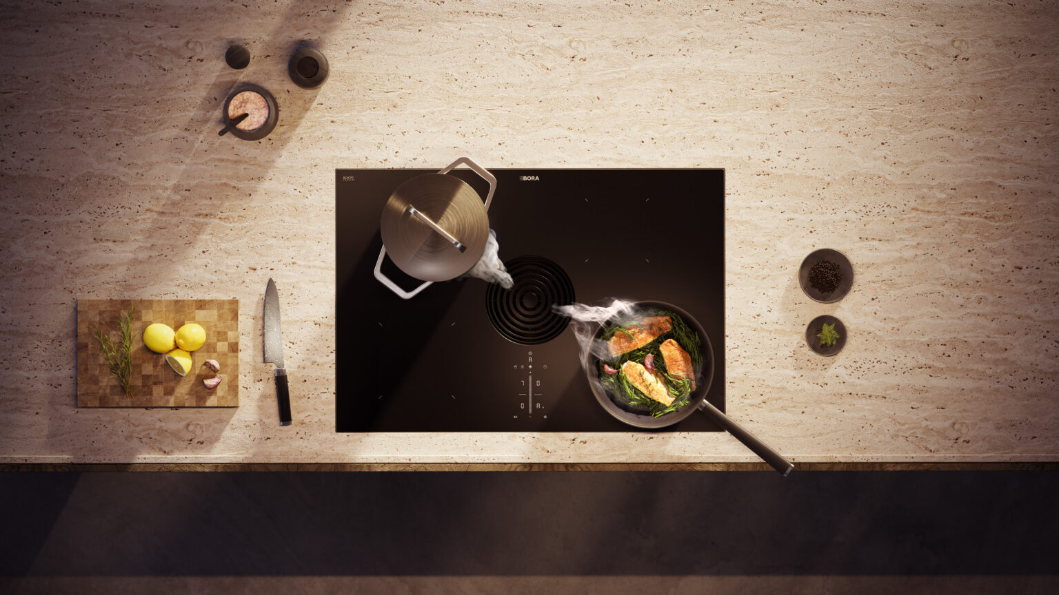 BORA PURMU2R M Pure RC 76cm Vented Induction Hob in Matt Black ...