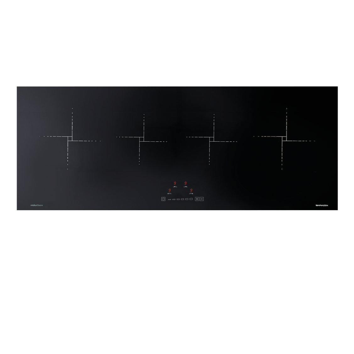 Barazza 120 cm Flat induction built-in and flush hob 1PID124NQ