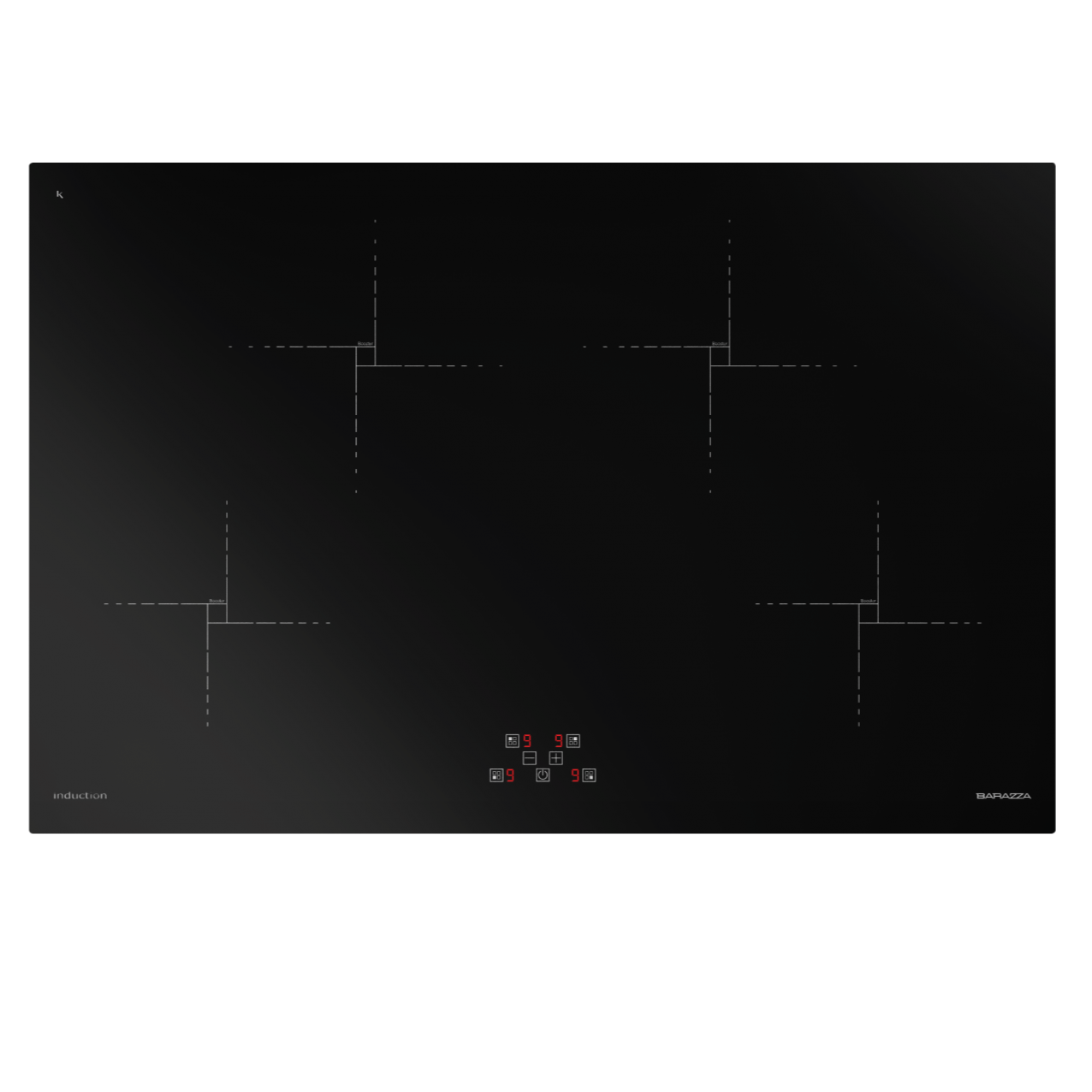 Barazza 80 cm Induction Green built-in and flush hob 1PIDG84PN