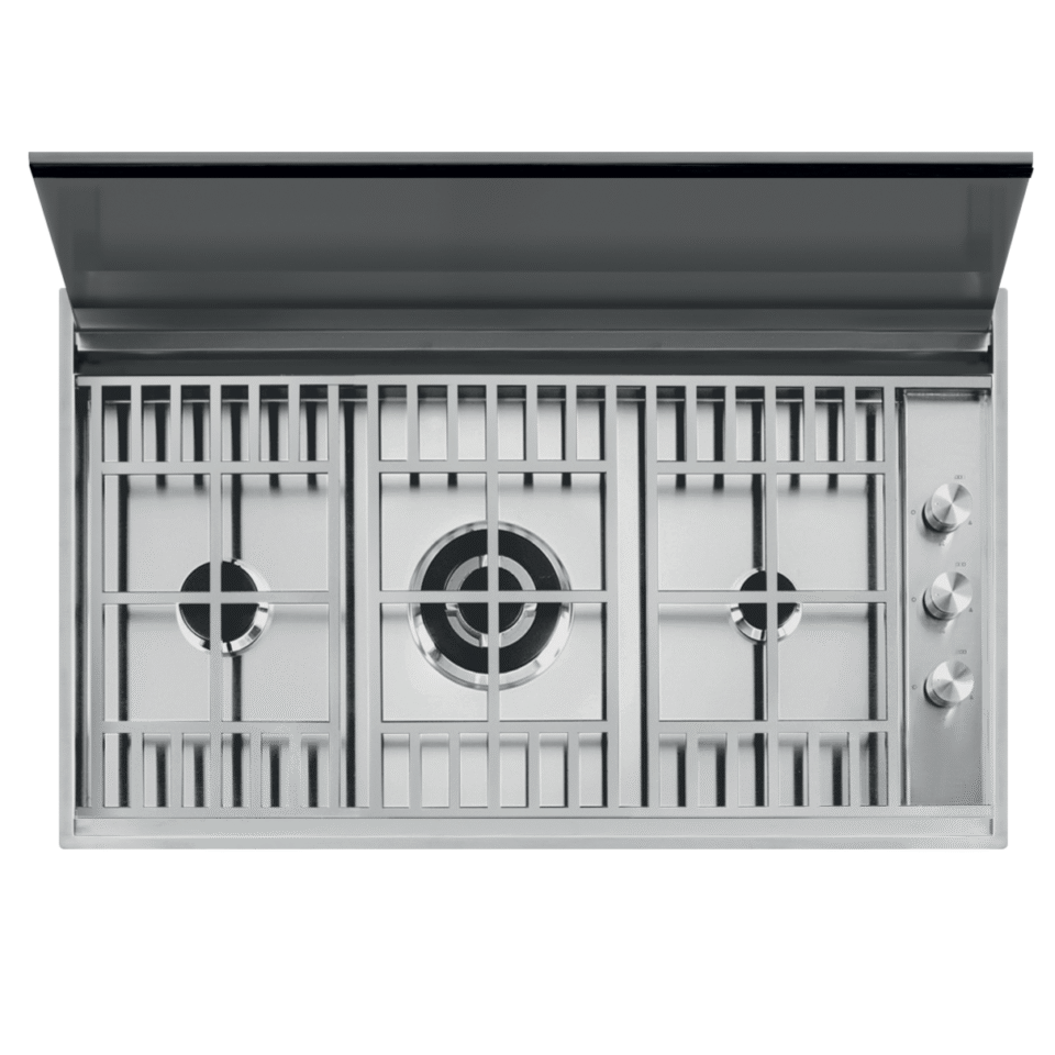 Barazza 90 cm Lab built-in and flush hob with cover stainless steel ...