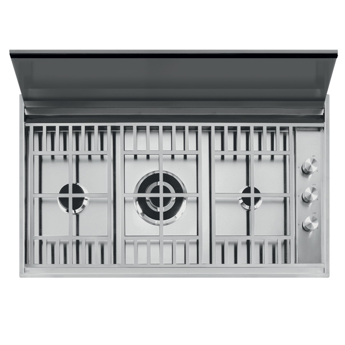 Barazza 90 cm Lab built-in and flush hob with cover stainless steel ...
