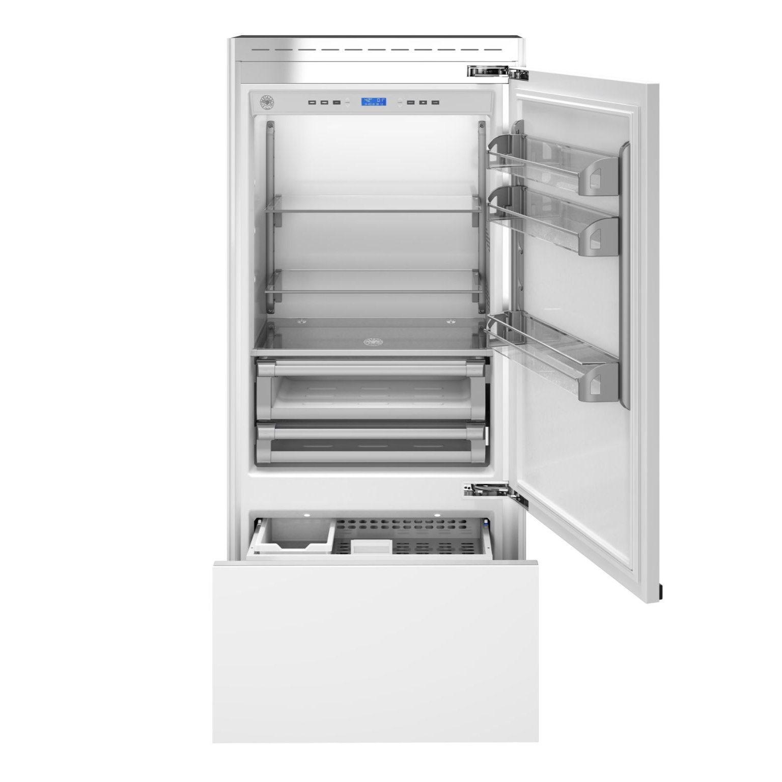 Bertazzoni Premium Built-in Fridge Freezer 90cm Right Hand hinged Panel ...