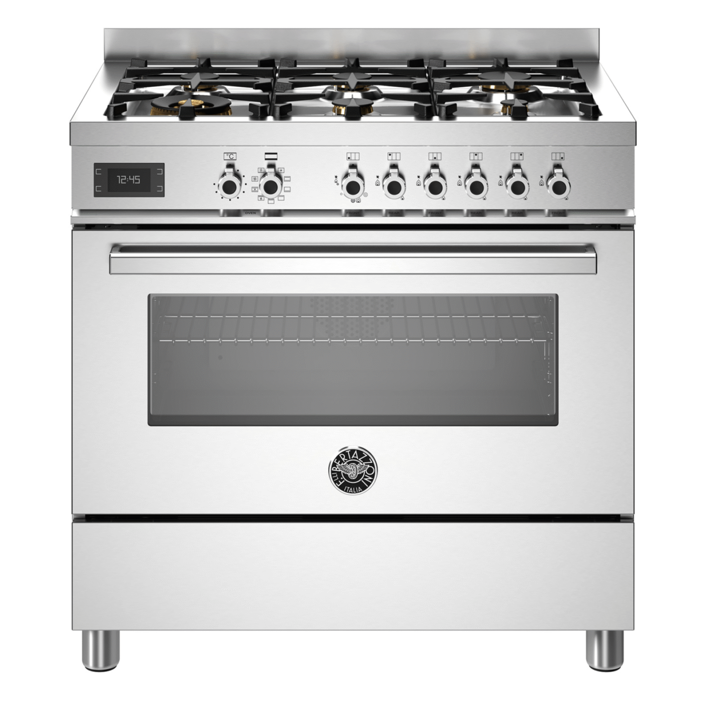 Bertazzoni PRO96L1EXT2 Pro Series 90cm 6-Burner Electric Oven Range ...