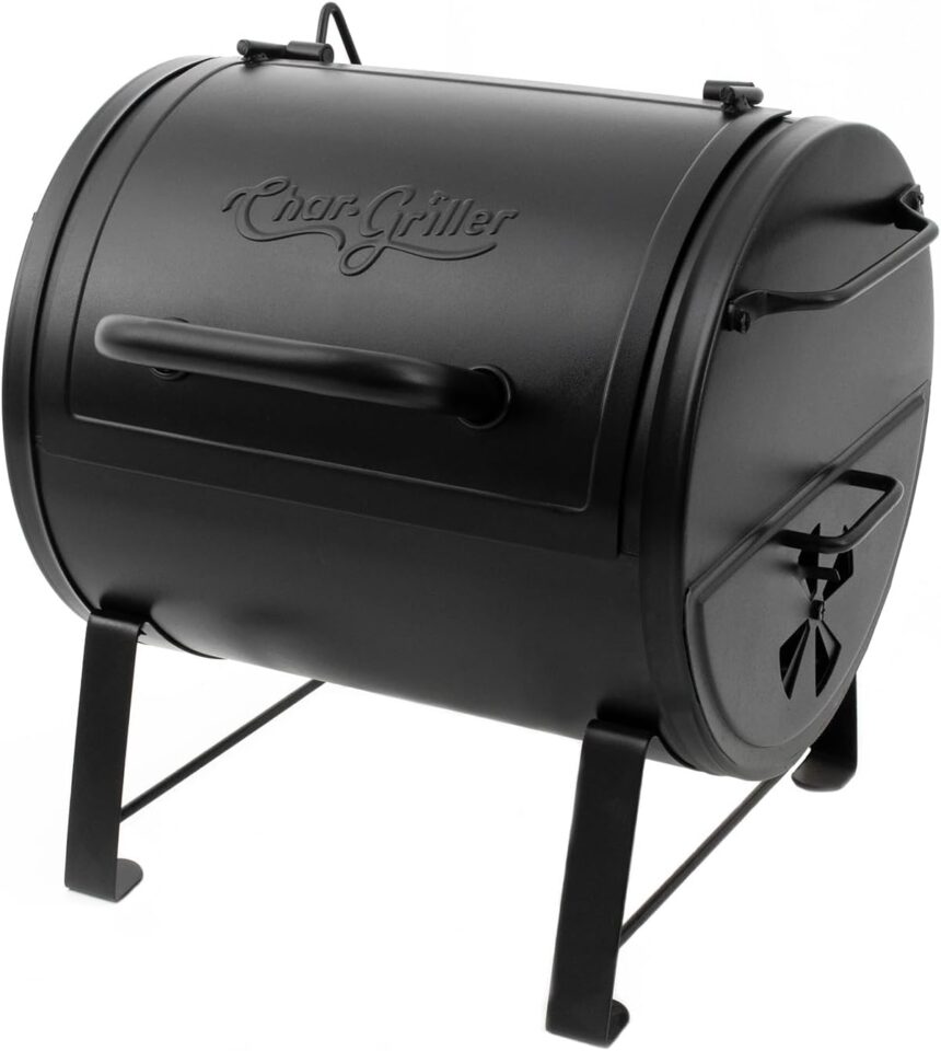 Char-Griller E82424 Portable Charcoal Grill & Side Fire Box