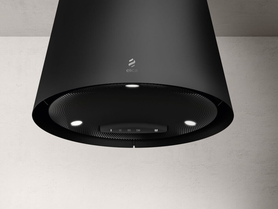Elica EASY-UX-BLK Easy UX 50cm RC Island Extractor Hood in Black ...
