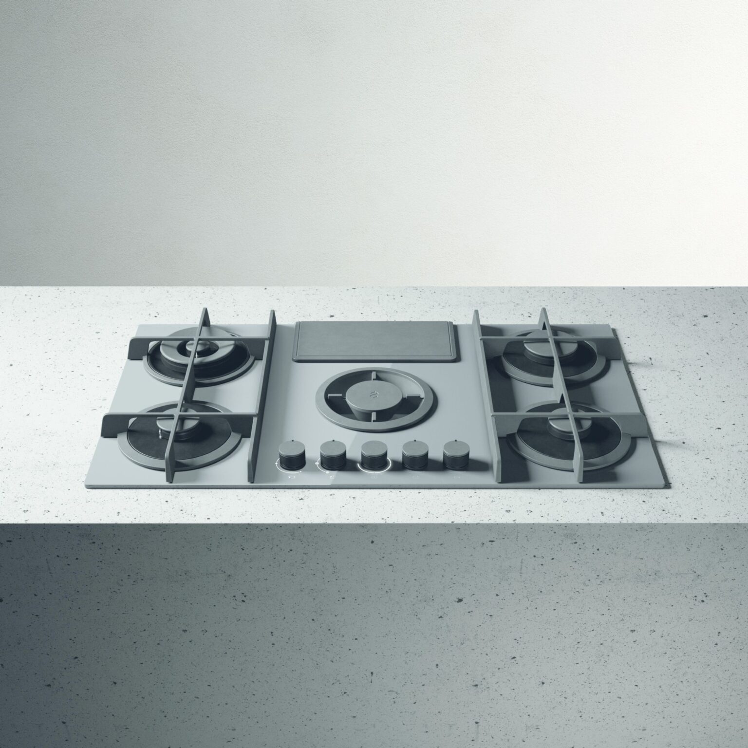 Elica NT-FLAME-GR-DO Flame DO 88cm Vented Gas Hob in Grey - Appliance ...