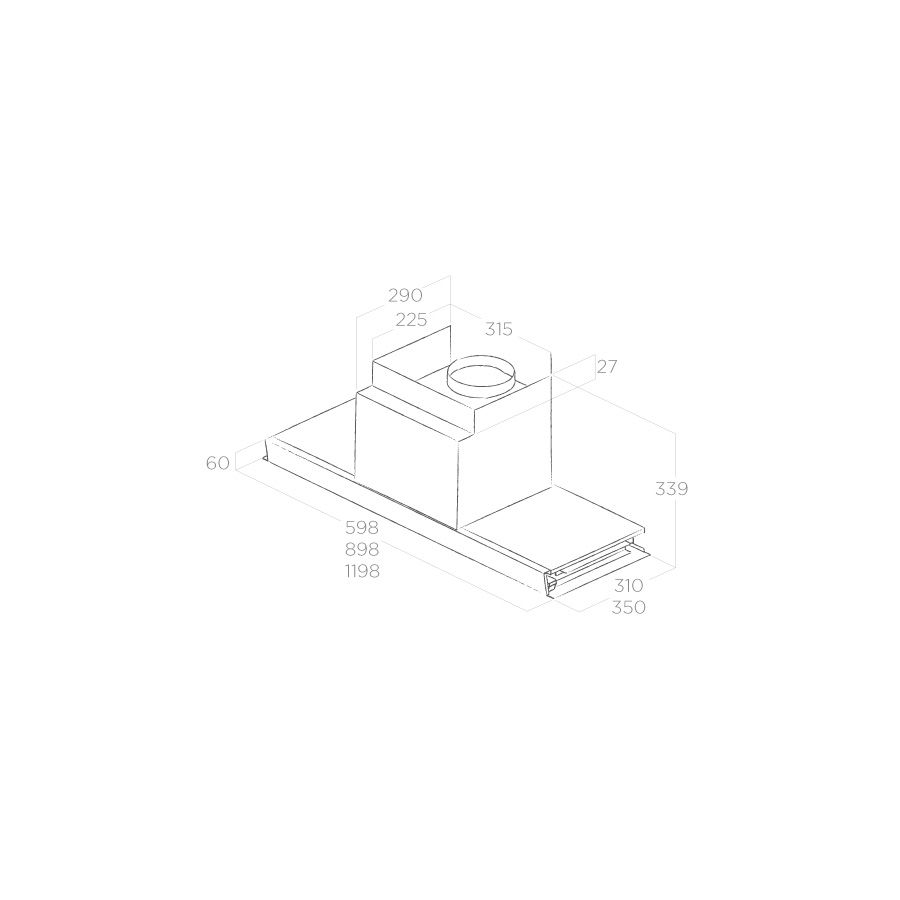 Elica HIDDEN-60 Hidden 60cm Built In Extractor Hood - Appliance Superstore