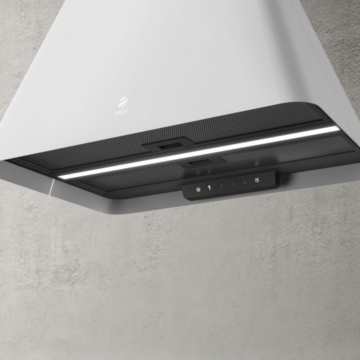 Elica Ikona Light RC 60cm Island Extractor Hood in White