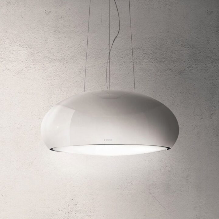 Elica PEARL-WH Pearl RC 80cm Island Extractor Hood in Pearl White ...