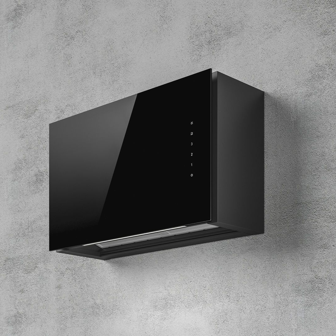 Elica RULES-BLK-60 Rules 60cm Built In Extractor Hood in Black Glass ...