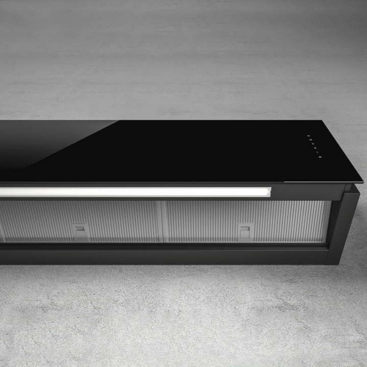 Elica Rules 60cm Built In Extractor Hood in Black Glass