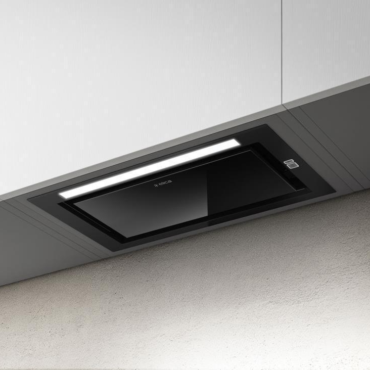 Elica SLEEK2@-BLK-80 Sleek 2.0@ 80cm Built In Extractor Hood in Black ...