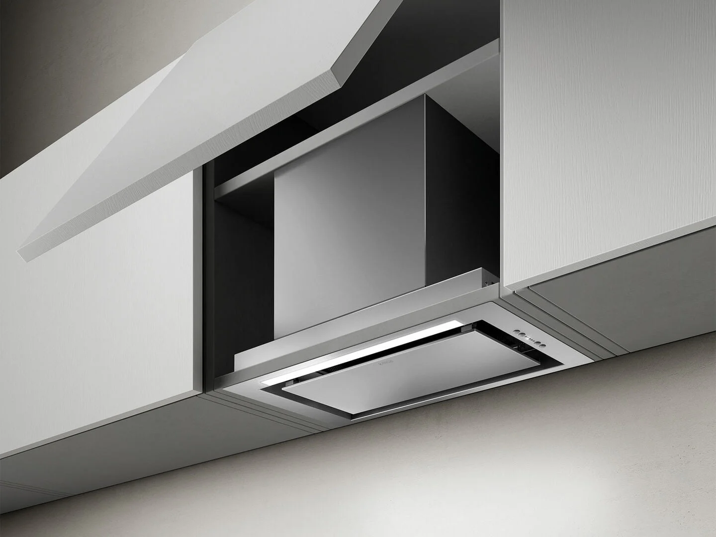 Elica Sleek 20 80cm Built In Extractor Hood in White Glass