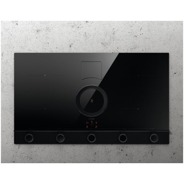 Elica Unplugged 90cm RC Vented Induction Hob in Black Steel