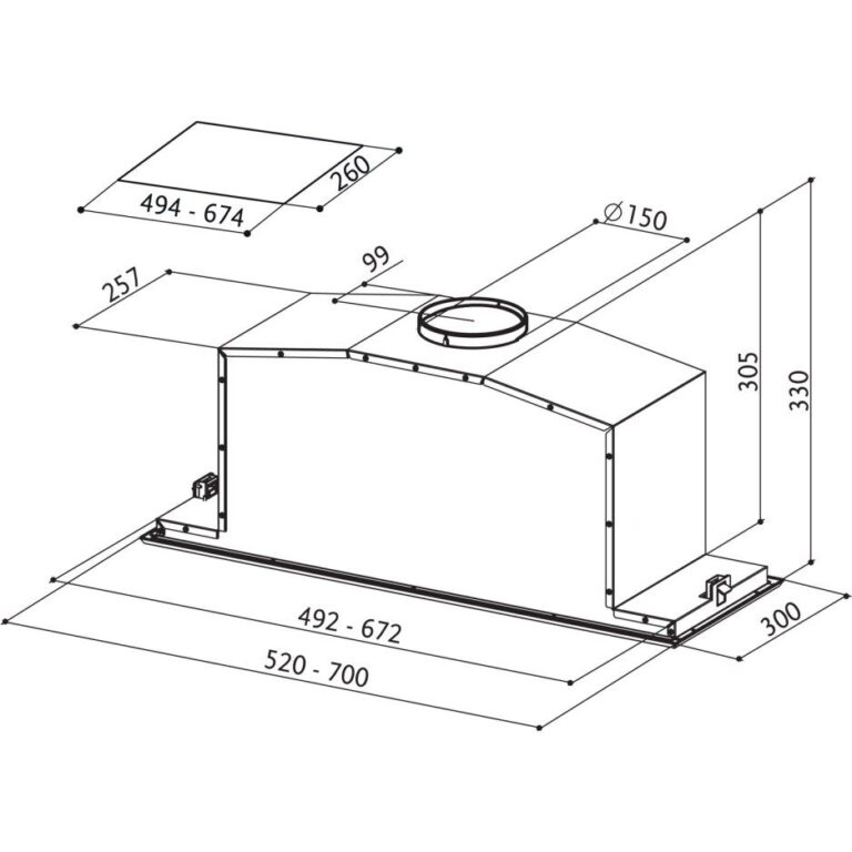 Faber Inca Lux Glass 52cm Integrated Cooker Hood
