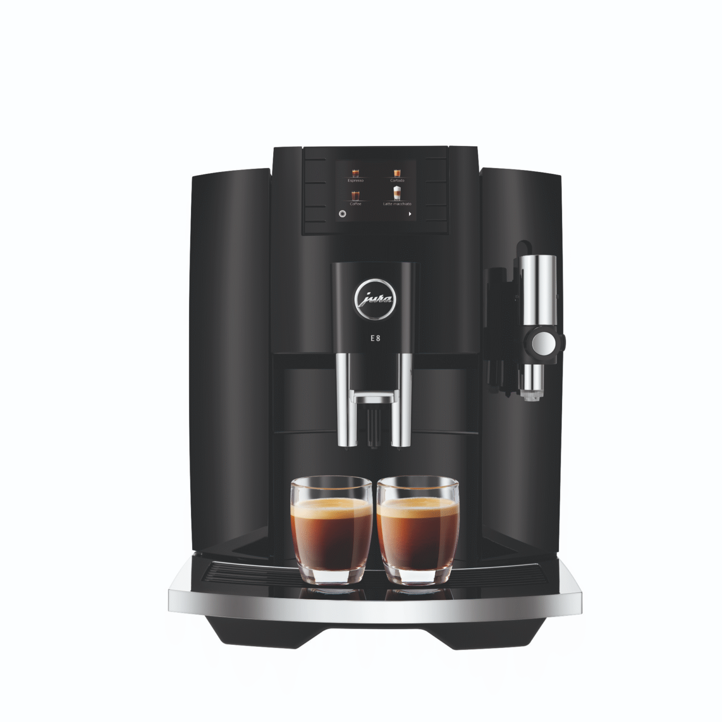 Jura E8-BLK Freestanding Coffee Machine in Piano Black - Appliance ...