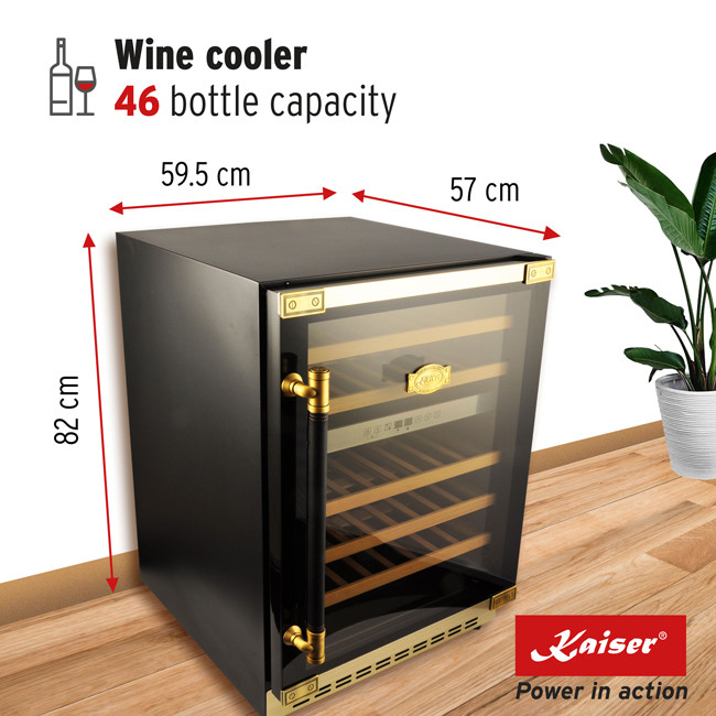 Kaiser K 64750 AD Art Deco Wine Cooler Black