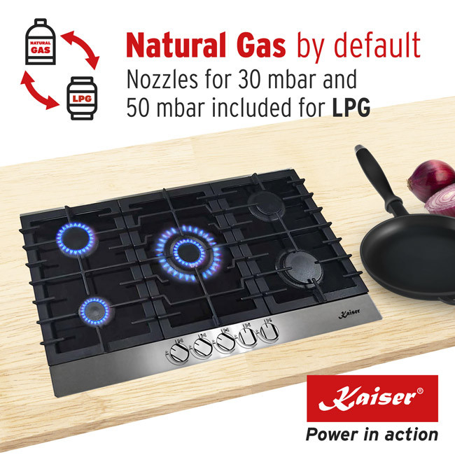 Kaiser KCG 9386 Turbo Avantgarde Pro 86cm Turbo Gas Hob