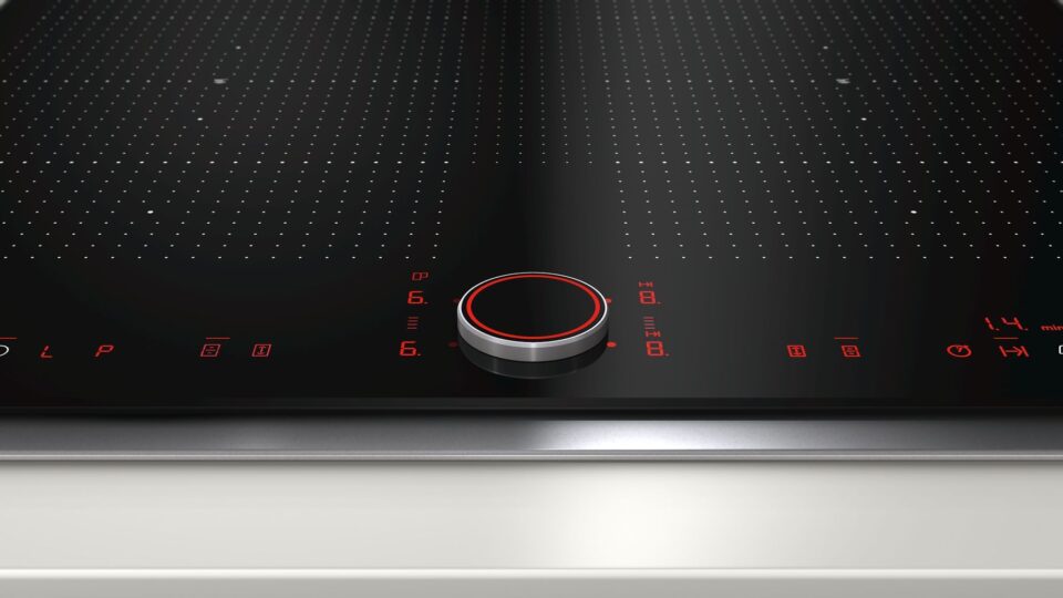 Neff T66TS61N0 Induction hob Glass on stainless steel trim 606 mm