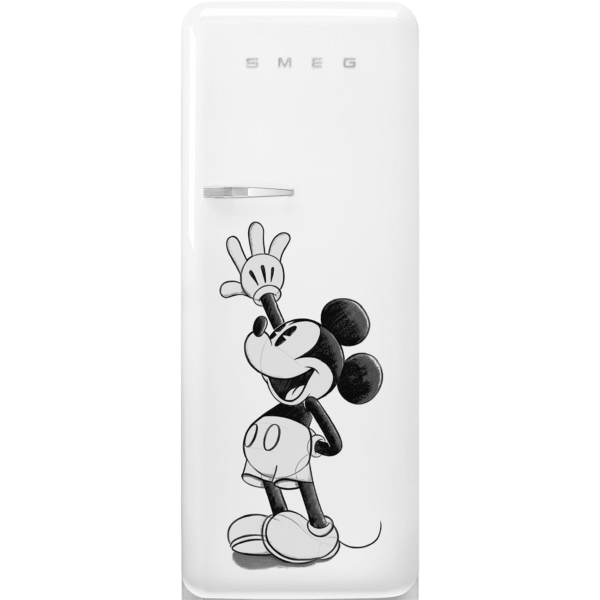 Smeg 50s Style Freestanding Refrigerator Mickey Mouse Design FAB28RDMM5