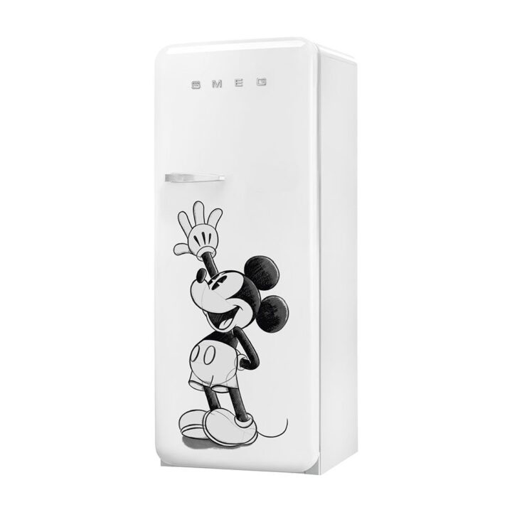 Smeg 50s Style Freestanding Refrigerator Mickey Mouse Design FAB28RDMM5