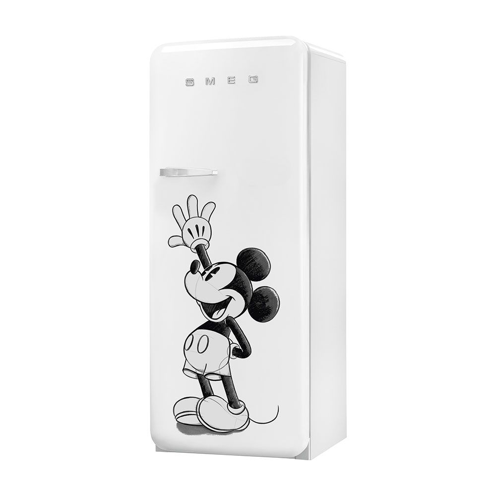 Smeg 50s Style Freestanding Refrigerator Mickey Mouse Design FAB28RDMM5