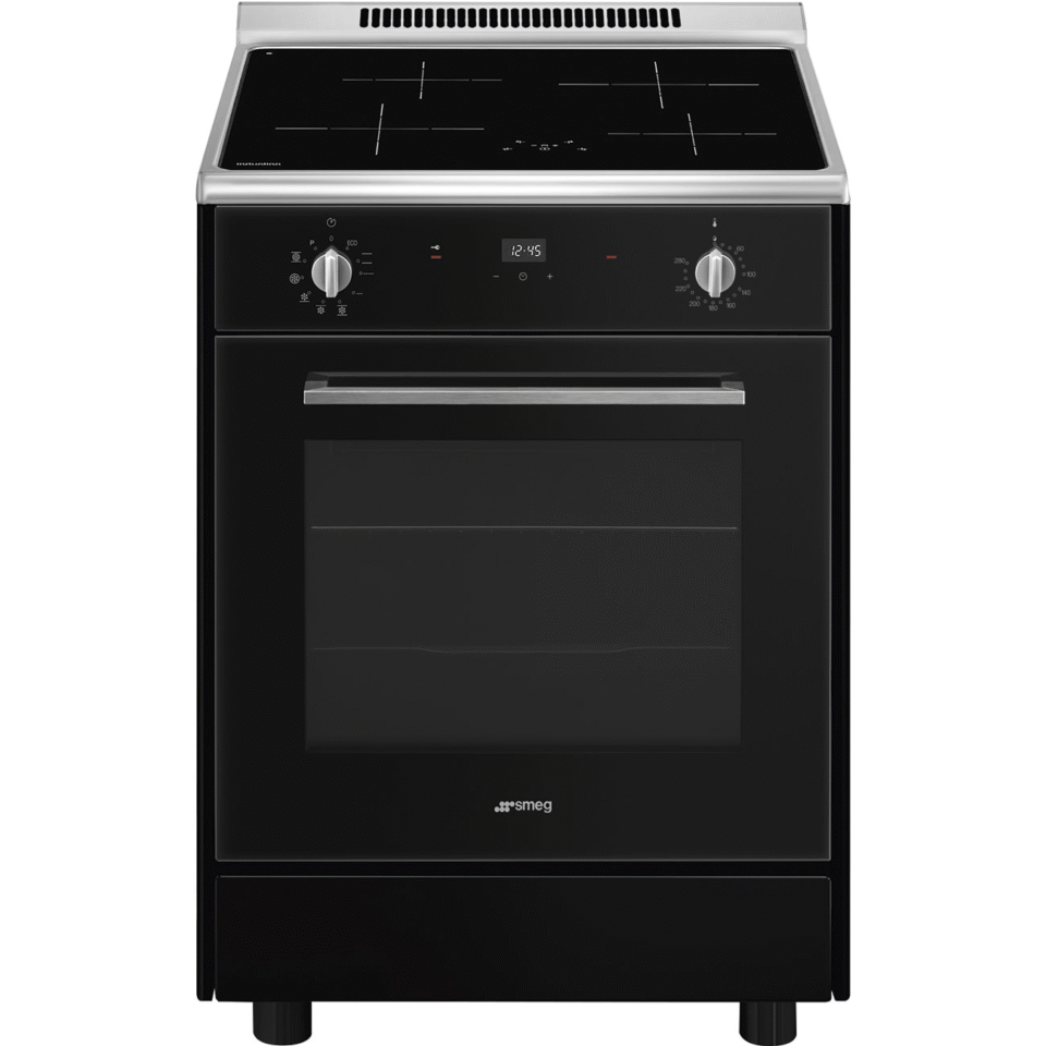 Smeg Cucina Concert 60cm Range Cooker with induction Top Black CP60ITVN