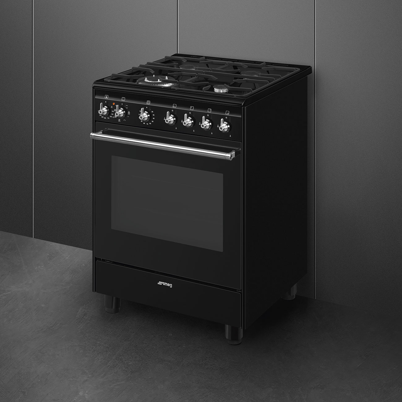 Smeg CX61GMBL Concert Classic 60cm Range Cooker with Gas Top