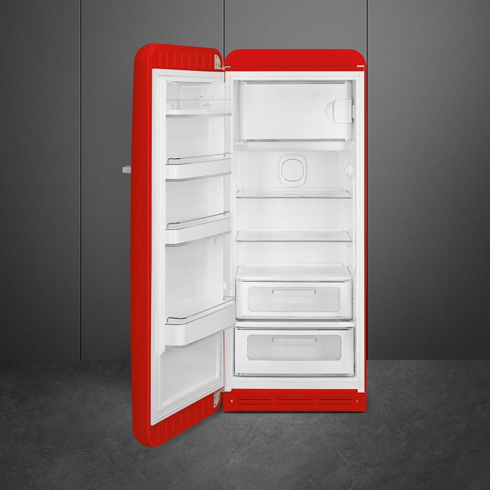 Smeg FAB28LRD5UK 50's Style Freestanding Fridge Left Hinge Red ...