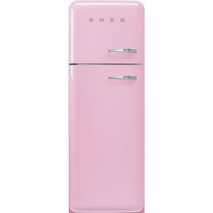 Smeg FAB30LPK5 50s Style Freestanding Left Hinge Fridge Freezer Pink