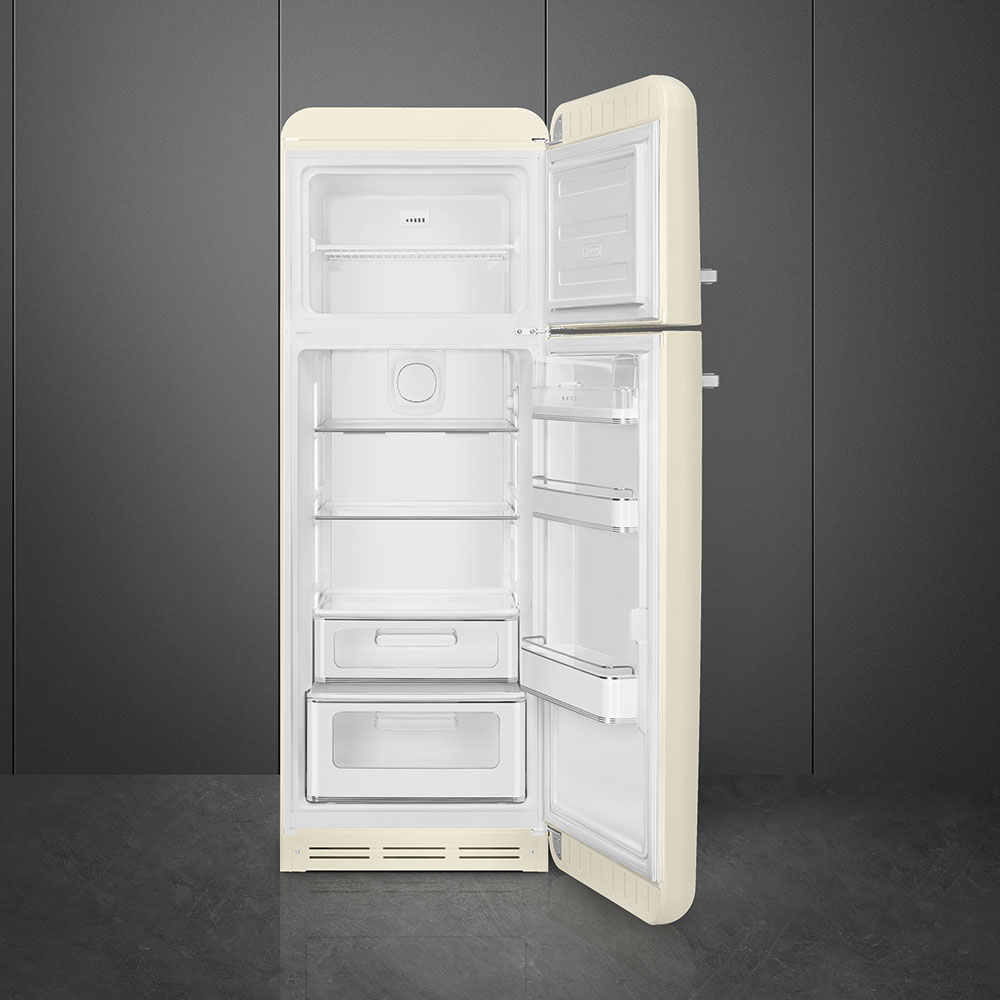 Smeg FAB30RCR5UK 50s Style Freestanding Right Hinge Fridge Freezer Cream
