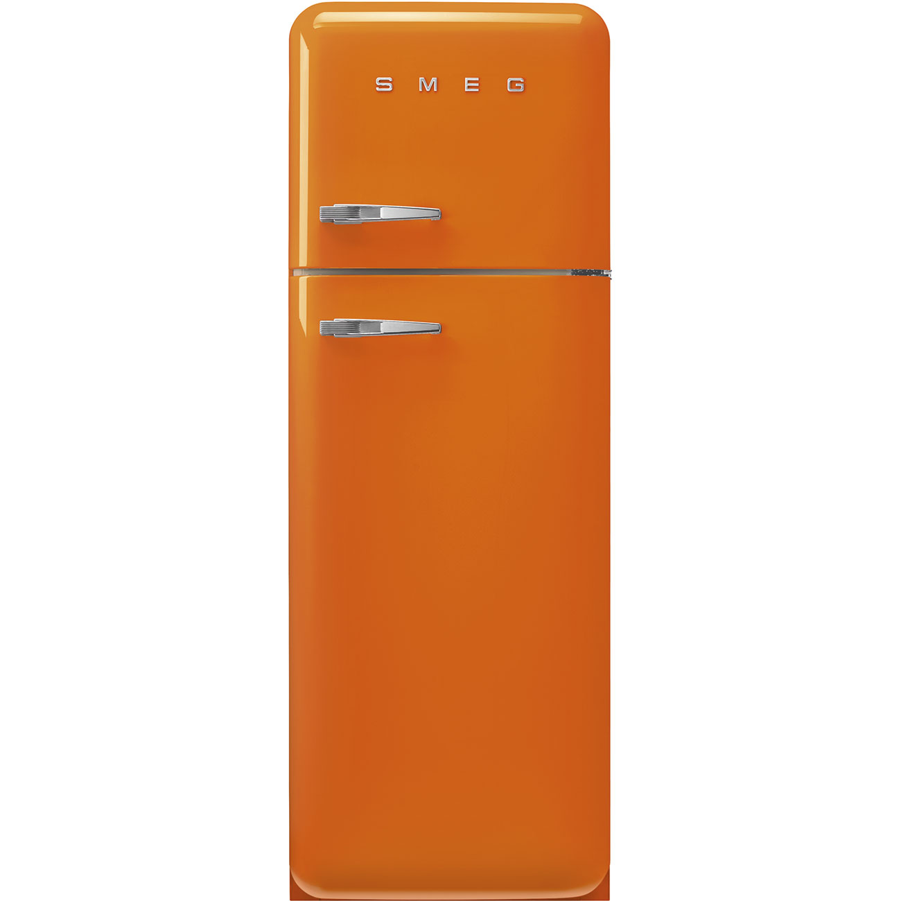 Smeg FAB30ROR5 50s Style Freestanding Right Hinge Fridge Freezer Orange