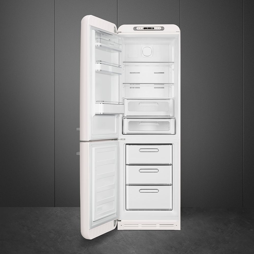 Smeg FAB32LWH5UK 50s Style 60/40 Freestanding Left Hinge Fridge Freezer ...