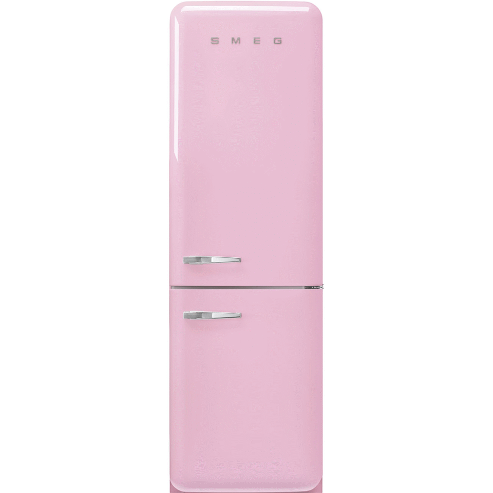 Smeg FAB32RPK5 50s Style 60/40 Freestanding Right Hinge Fridge Freezer Pink
