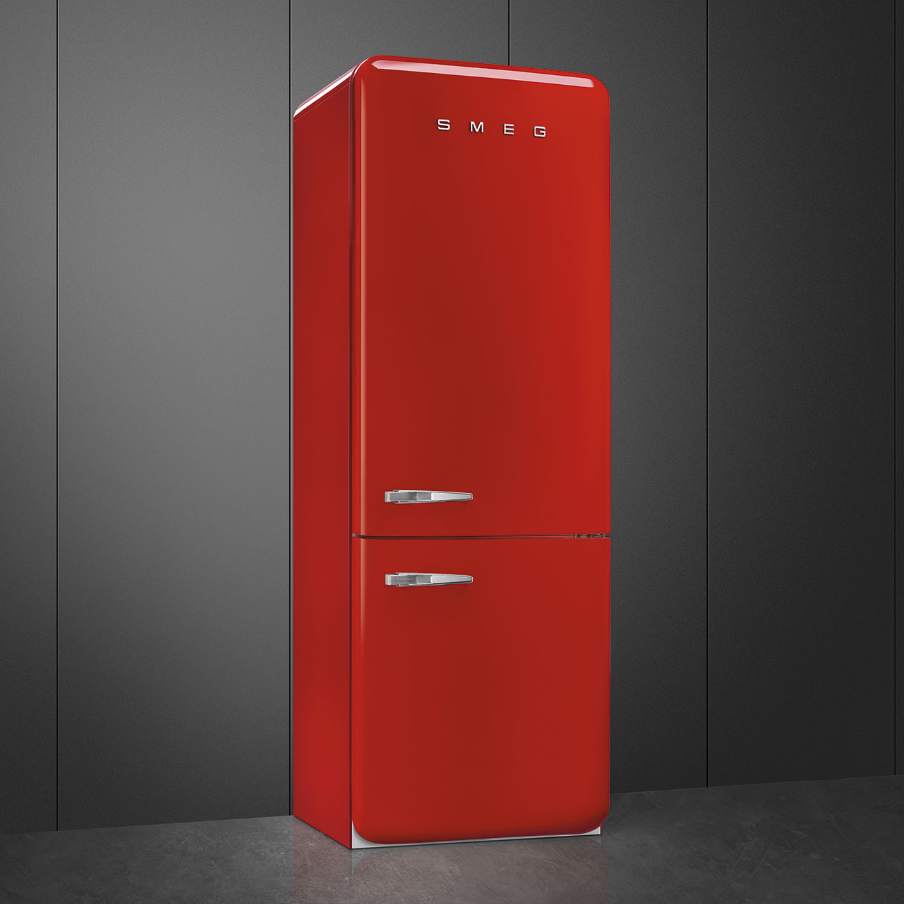 Smeg FAB38RRD5 50's Style Double Door Freestanding Right Hinge Fridge ...