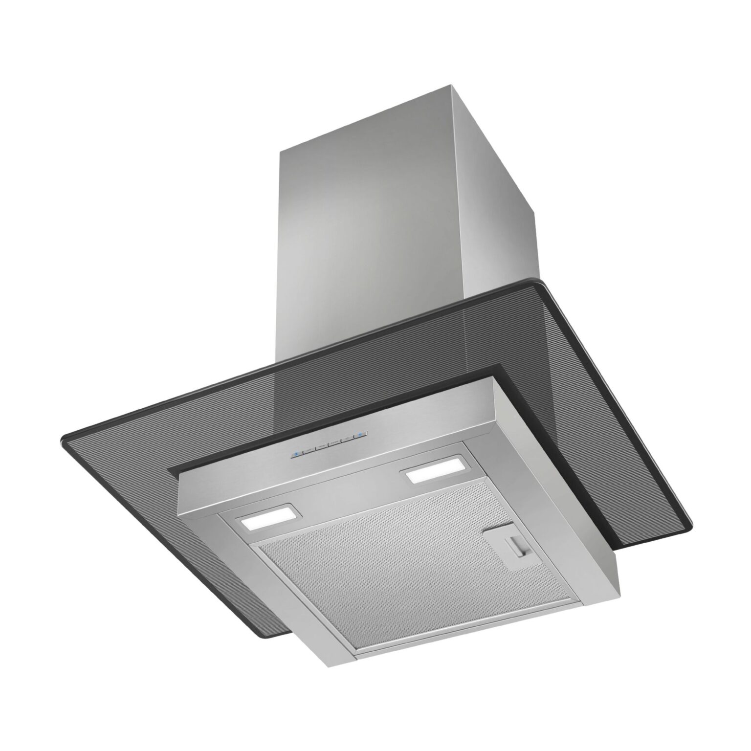 Smeg KBT600VE 60cm Chimney Wall Hood Black Glass and Stainless Steel