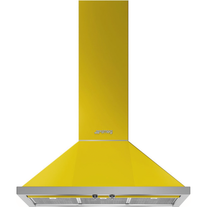 Smeg KPF9YW 90cm Chimney Wall Hood Yellow