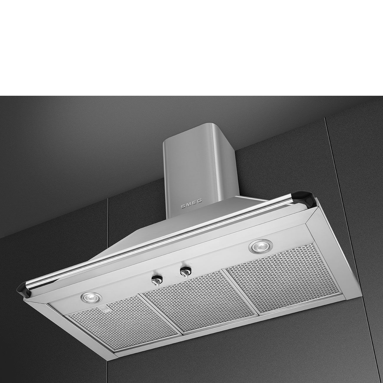 Smeg KTR90XE 90cm Chimney Wall Hood Stainless Steel - Appliance Superstore