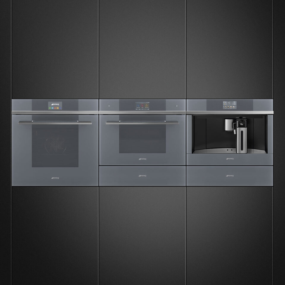 Smeg Linea Combi Microwave Oven Silver SF4104WMCS