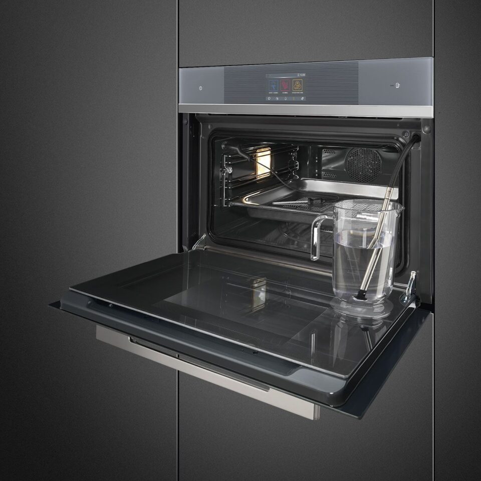 Smeg Linea Combi Steam Oven Silver SF4104WVCPS