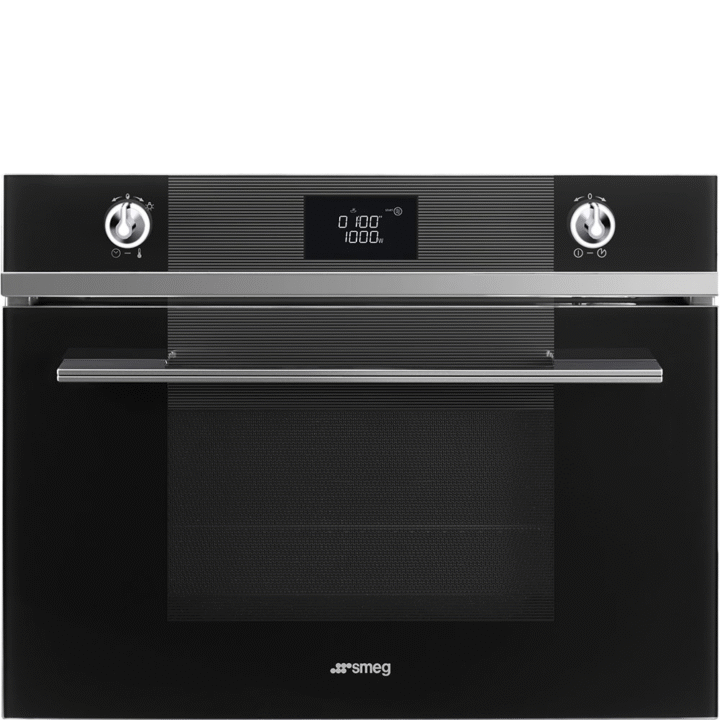 Smeg Linea Microwave with Grill Black SF4102MN