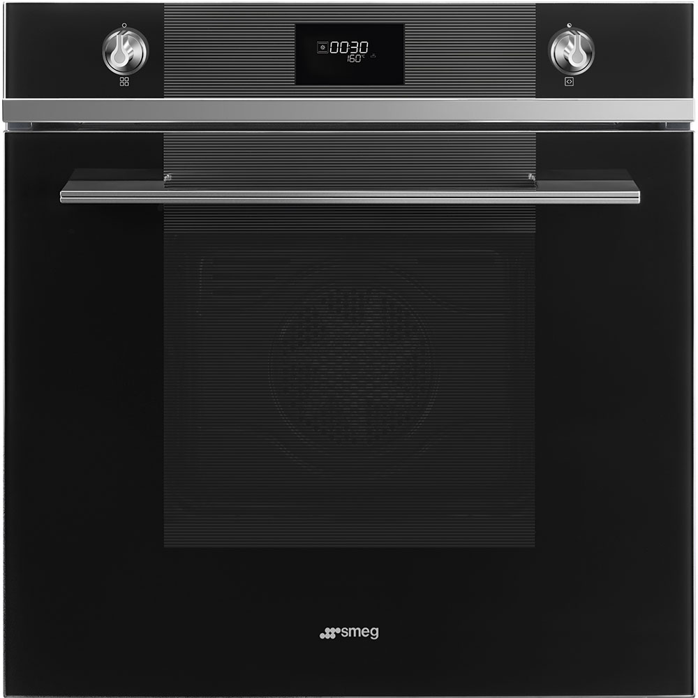 Smeg Linea Vapor Clean Oven Black SF6101TVN1 - Appliance Superstore