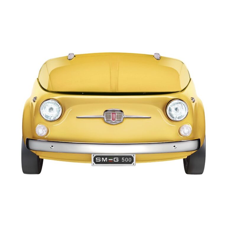Smeg SMEG500G Fiat 500 50's Style Freestanding Fridge in Yellow ...